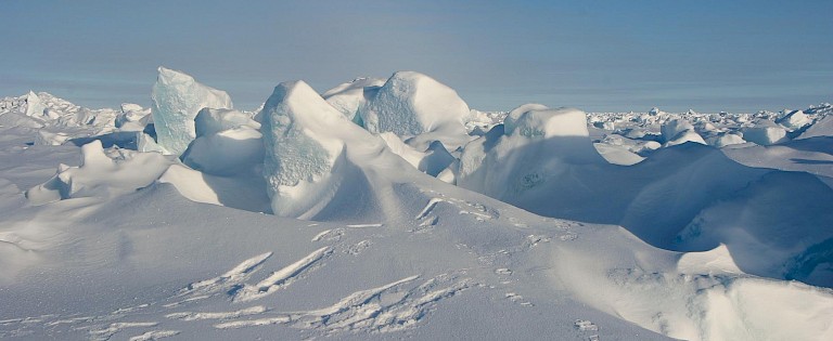 Vliegen naar de geografische Noordpool (90° NB)