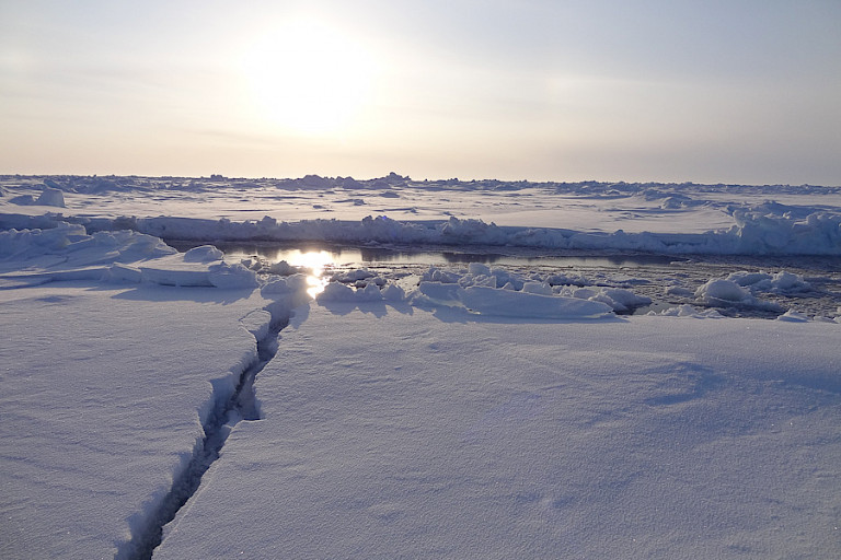 Skitrekkings naar de Geografische Noordpool 90° NB.